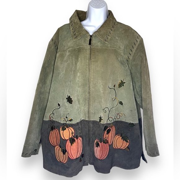 Quacker Factory | Jackets & Coats | Quacker Factory Suede Leather Full ...